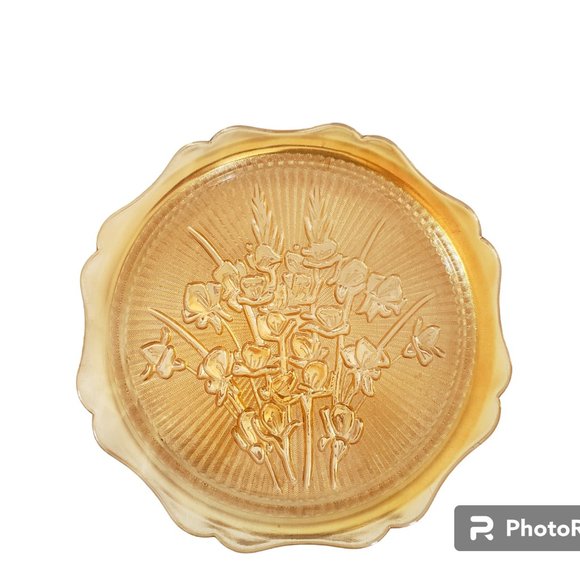 jeanette glass co | Dining | Vintage Jeanette Glass Iris Herringbone ...